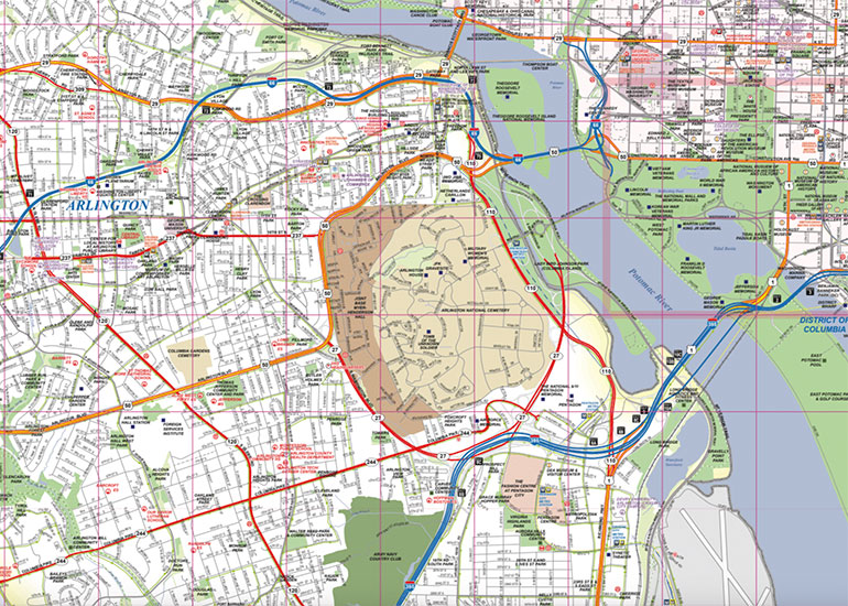 Arlington VA Map, Community Map - Town Square Publications